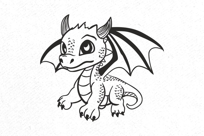 Cute Dragon Bundle SVG, Fantasy SVG, Kids Dragon, Cute Mythical Animal ...