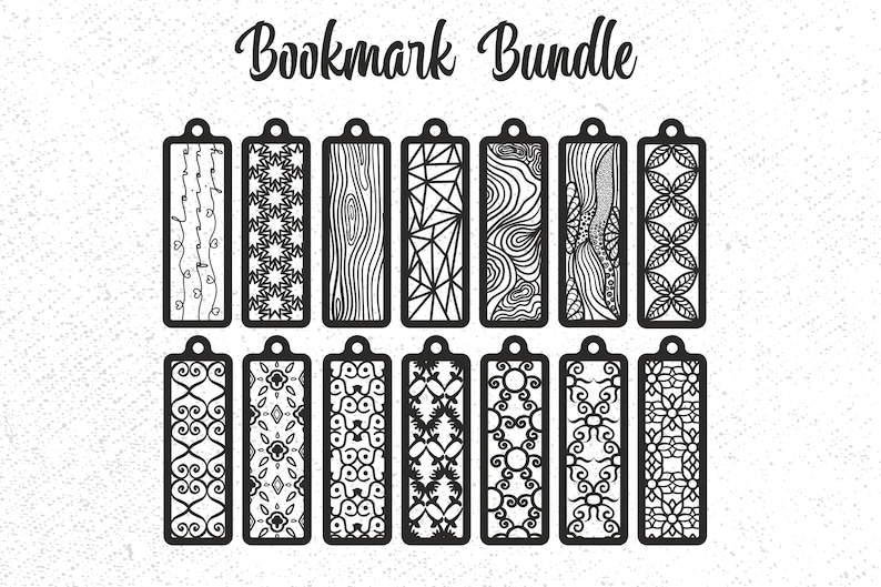 Laser Cut Bookmark Bundle (svg, Png, Dxf, Eps) - Etsy