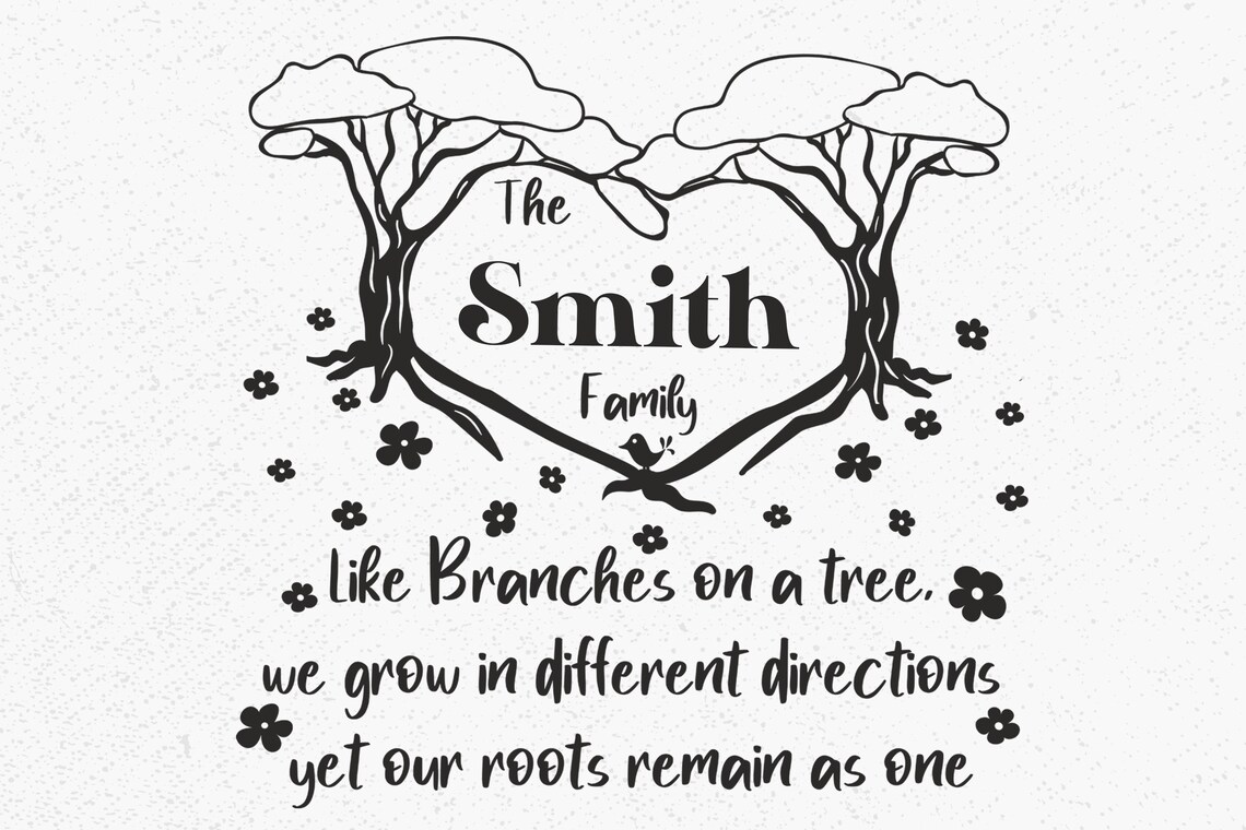 Family Tree Branches SVG, Roots SVG, Family Home Decor, Farmhouse Wall ...