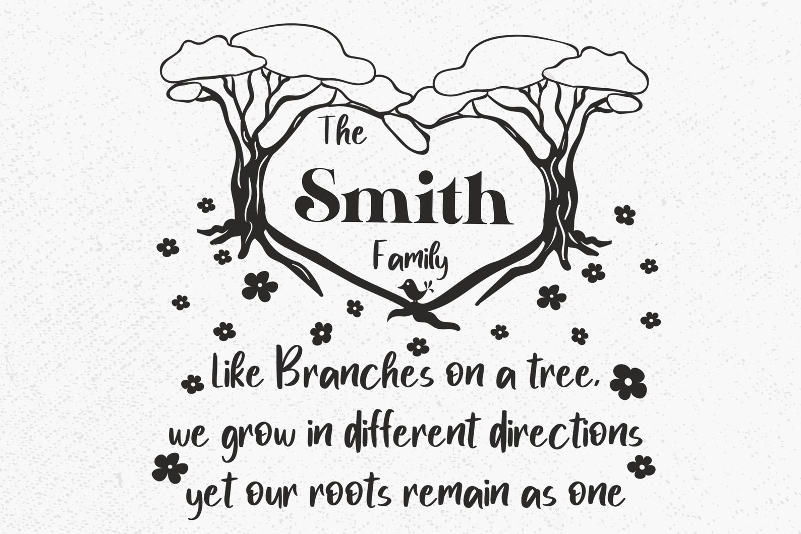 Family Tree Branches SVG, Roots SVG, Family Home Decor, Farmhouse Wall ...
