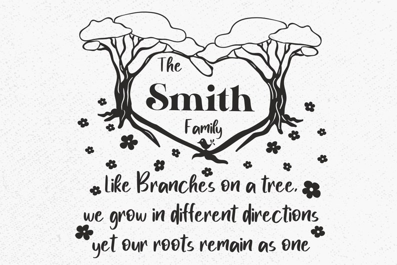 Family Tree Branches SVG, Roots SVG, Family Home Decor, Farmhouse Wall ...