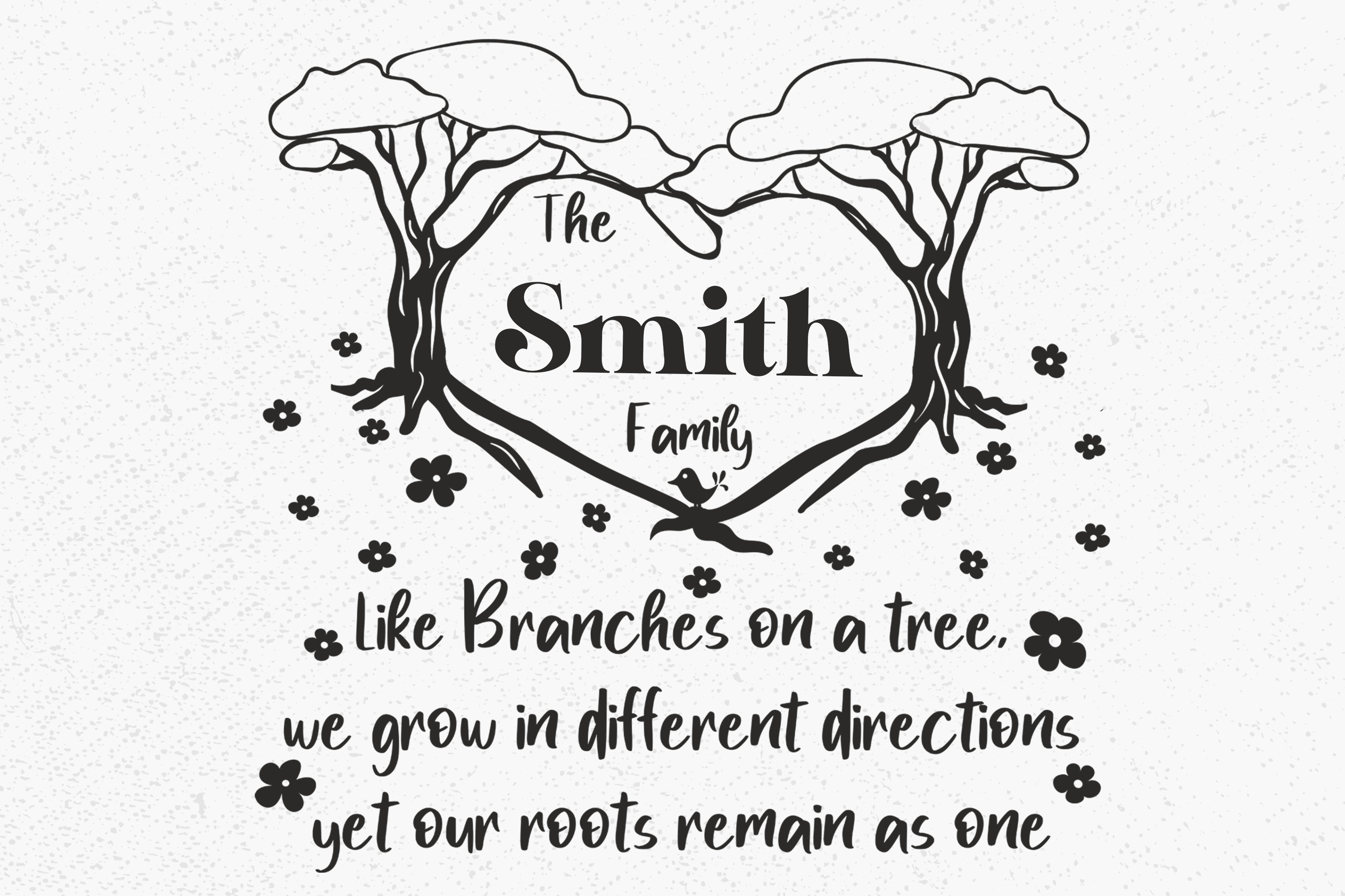 Family Tree Branches SVG, Roots SVG, Family Home Decor, Farmhouse Wall ...
