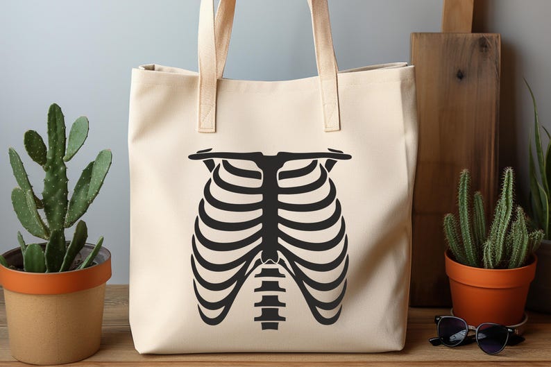 Skeleton Torso SVG Bundle, Ribcage Bones Cut Files (digital Download ...