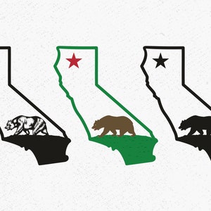 California State Map and Flag Svg, California SVG, US State SVG, United ...