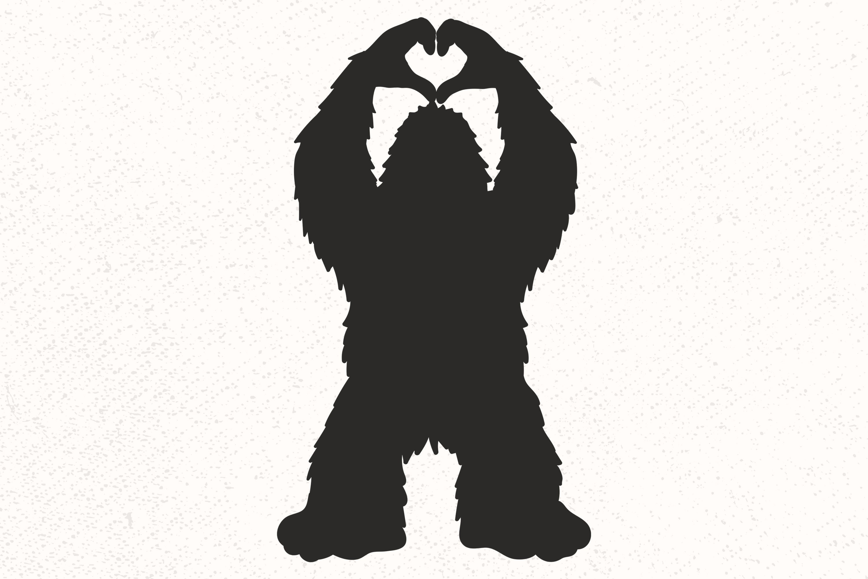 Bigfoot Heart Svg, Yeti Svg, Silhouette, Wild Monster Svg, Sasquatch ...