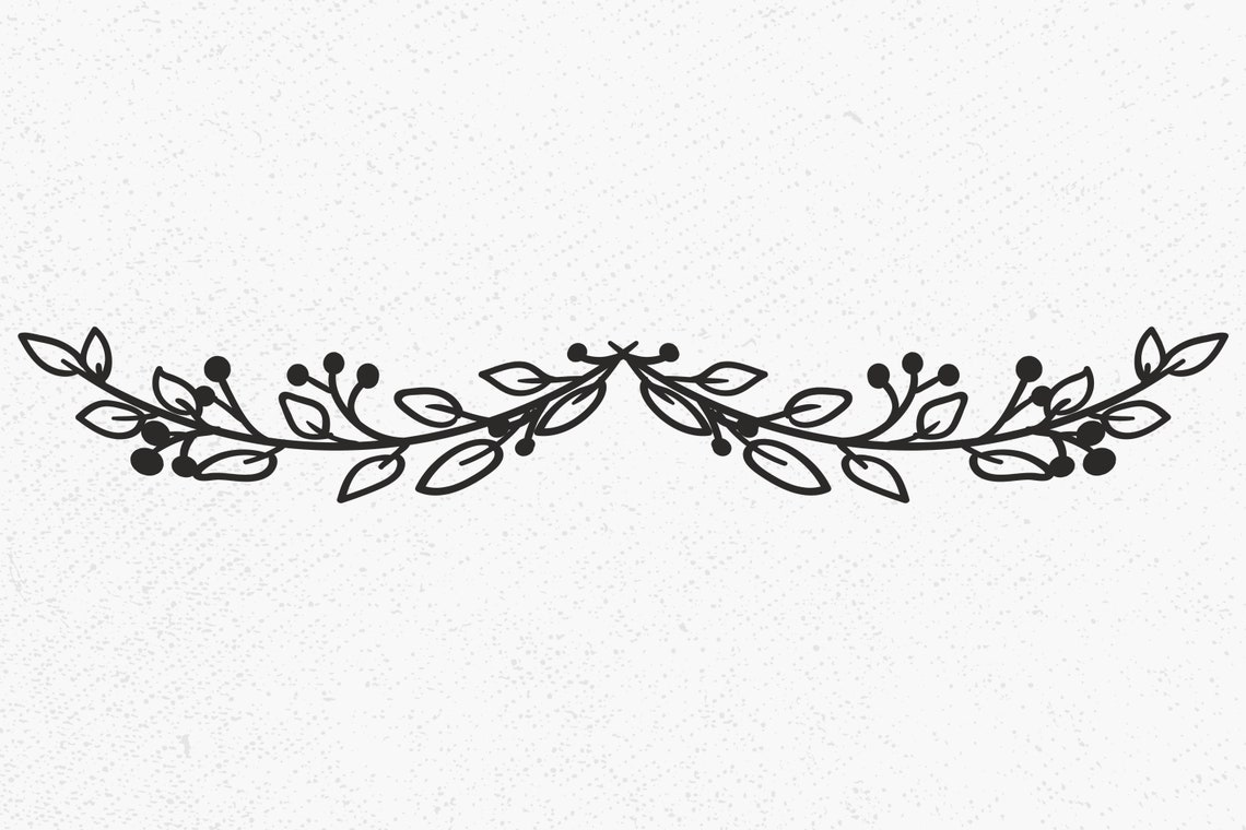 Greenery Leaf Divider Bundle SVG, Greenery Floral Leaf Svg, Floral ...