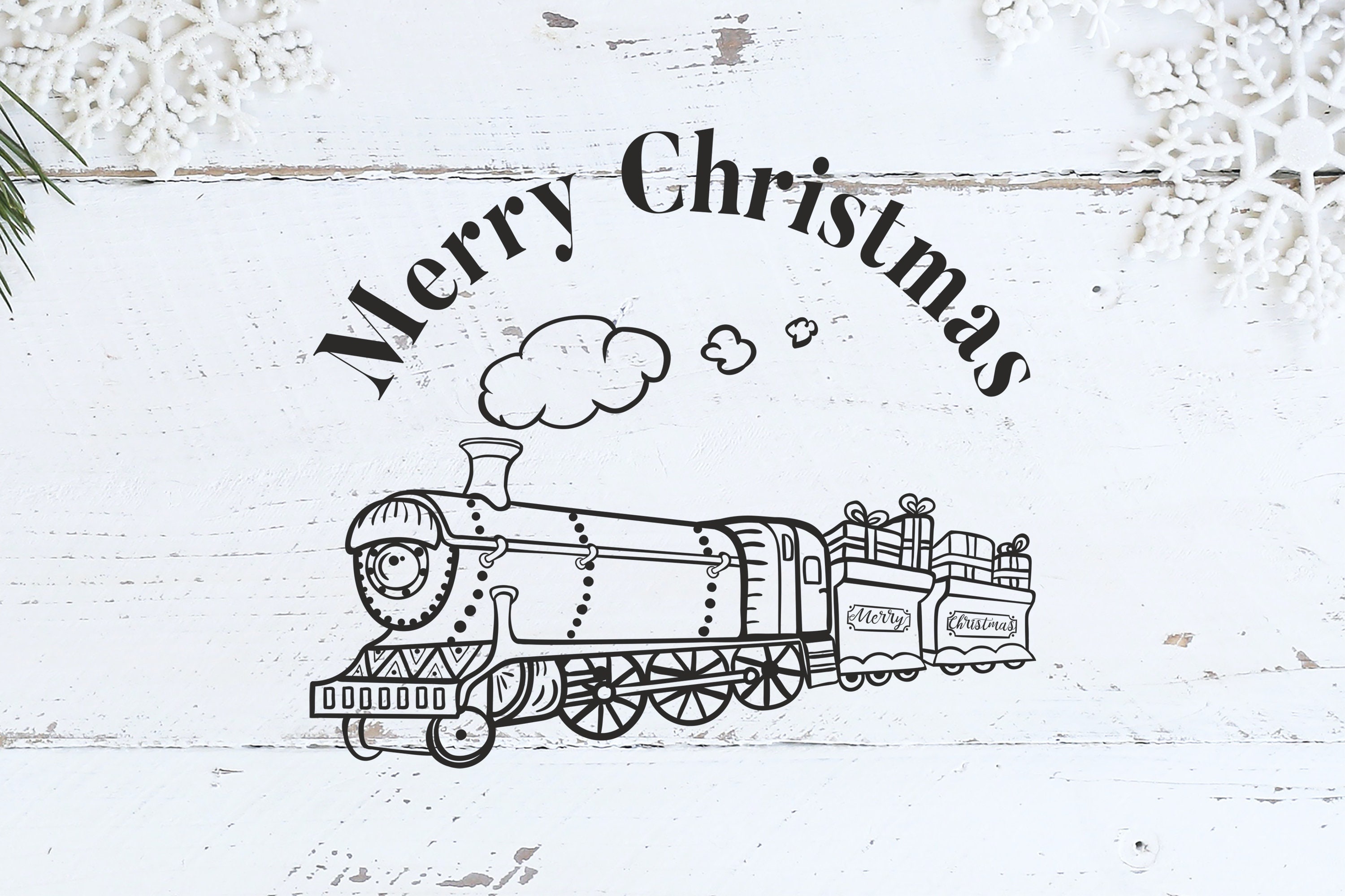 Christmas Train SVG, Hoo Choo Train, Christmas Clip Art, Christmas ...