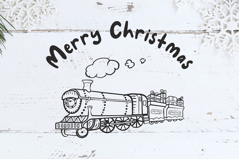 Christmas Train SVG, Hoo Choo Train, Christmas Clip Art, Christmas ...