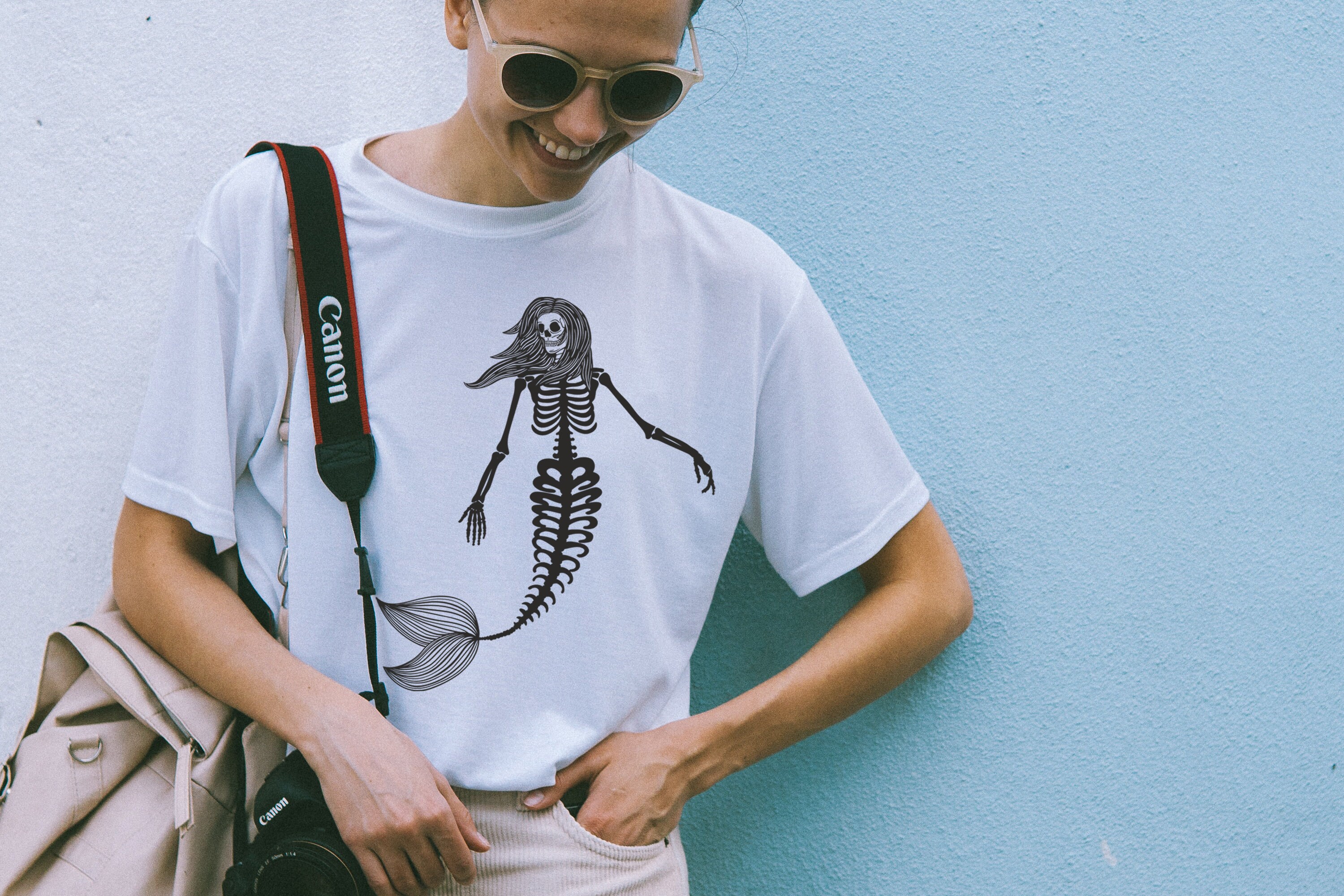 Mermaid Skeleton SVG, Skull Mermaid, Gothic Mermaid SVG, Mermaid Skull ...