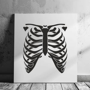 Skeleton Torso SVG Bundle, Ribcage Bones Cut Files (digital Download ...