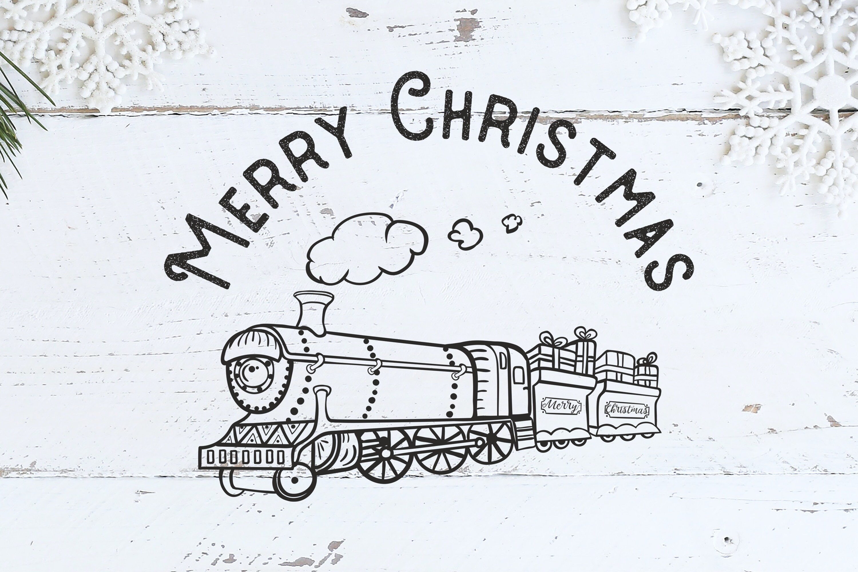 Christmas Train SVG, Hoo Choo Train, Christmas Clip Art, Christmas ...
