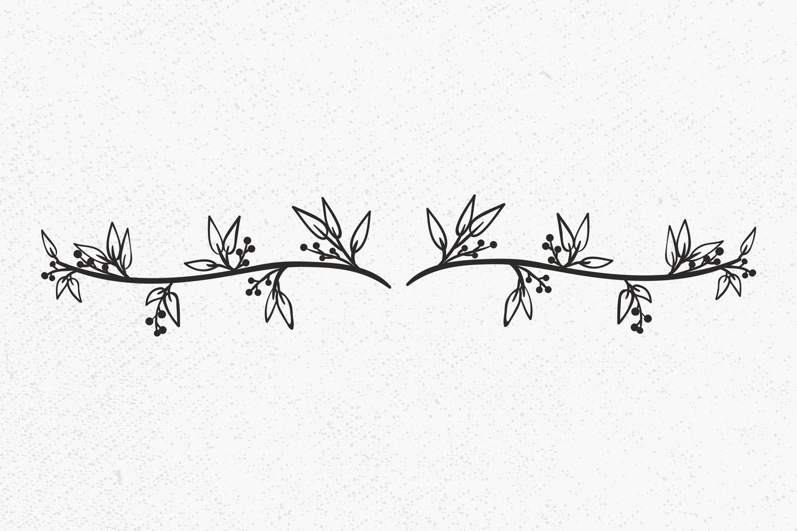 Greenery Leaf Divider Bundle SVG, Greenery Floral Leaf Svg, Floral ...