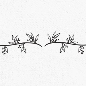 Greenery Leaf Divider Bundle SVG, Greenery Floral Leaf Svg, Floral ...