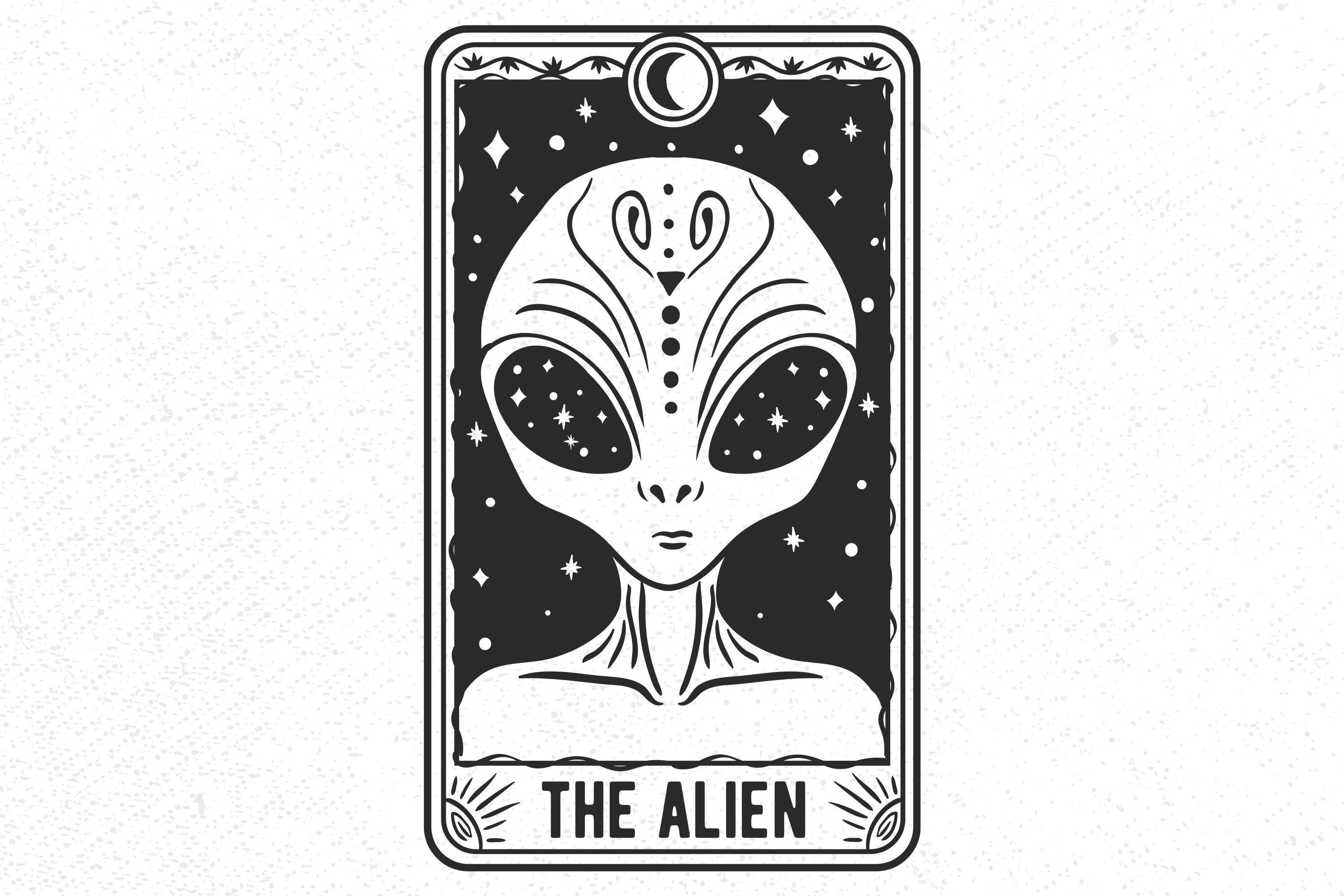 The Alien Tarot Card, Alien Card Svg, Alien Svg, Aliens Svg, Outer ...
