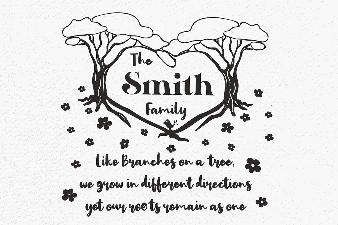 Family Tree Branches SVG, Roots SVG, Family Home Decor, Farmhouse Wall ...