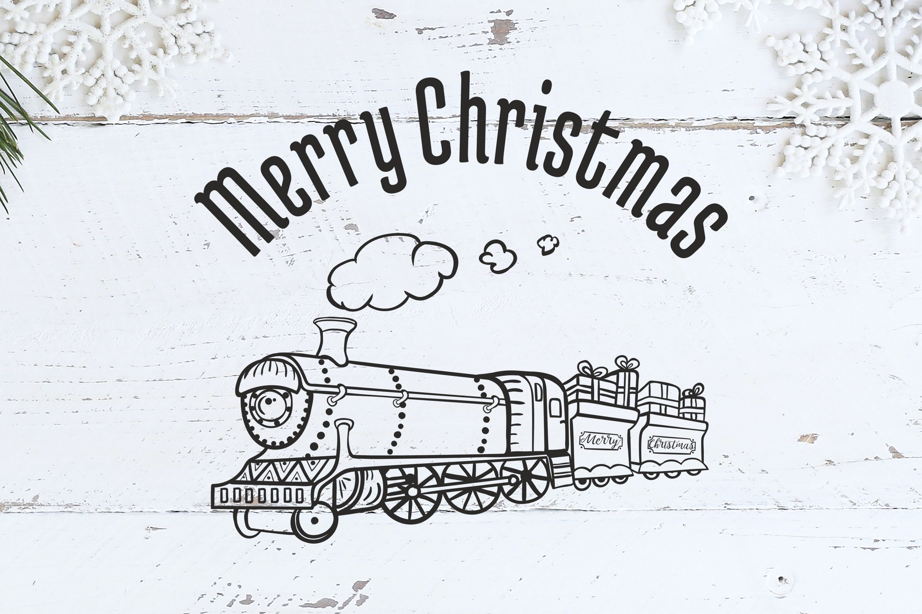 Christmas Train SVG, Hoo Choo Train, Christmas Clip Art, Christmas ...