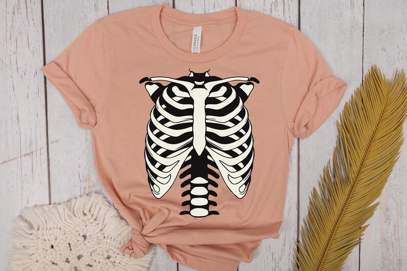 Skeleton Torso SVG Bundle, Ribcage Bones Cut Files (digital Download ...