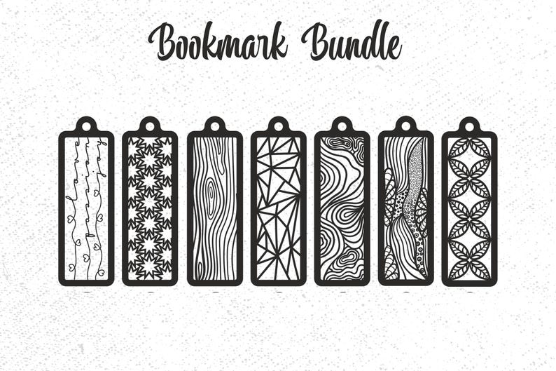 Laser Cut Bookmark Bundle (svg, Png, Dxf, Eps) - Etsy