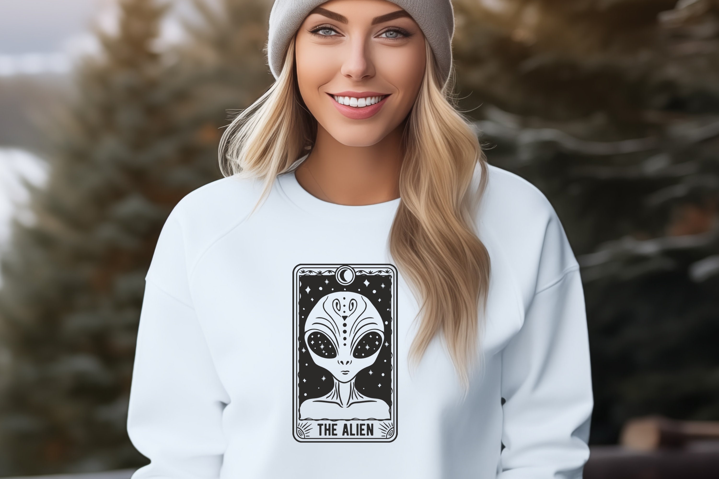 The Alien Tarot Card, Alien Card Svg, Alien Svg, Aliens Svg, Outer ...