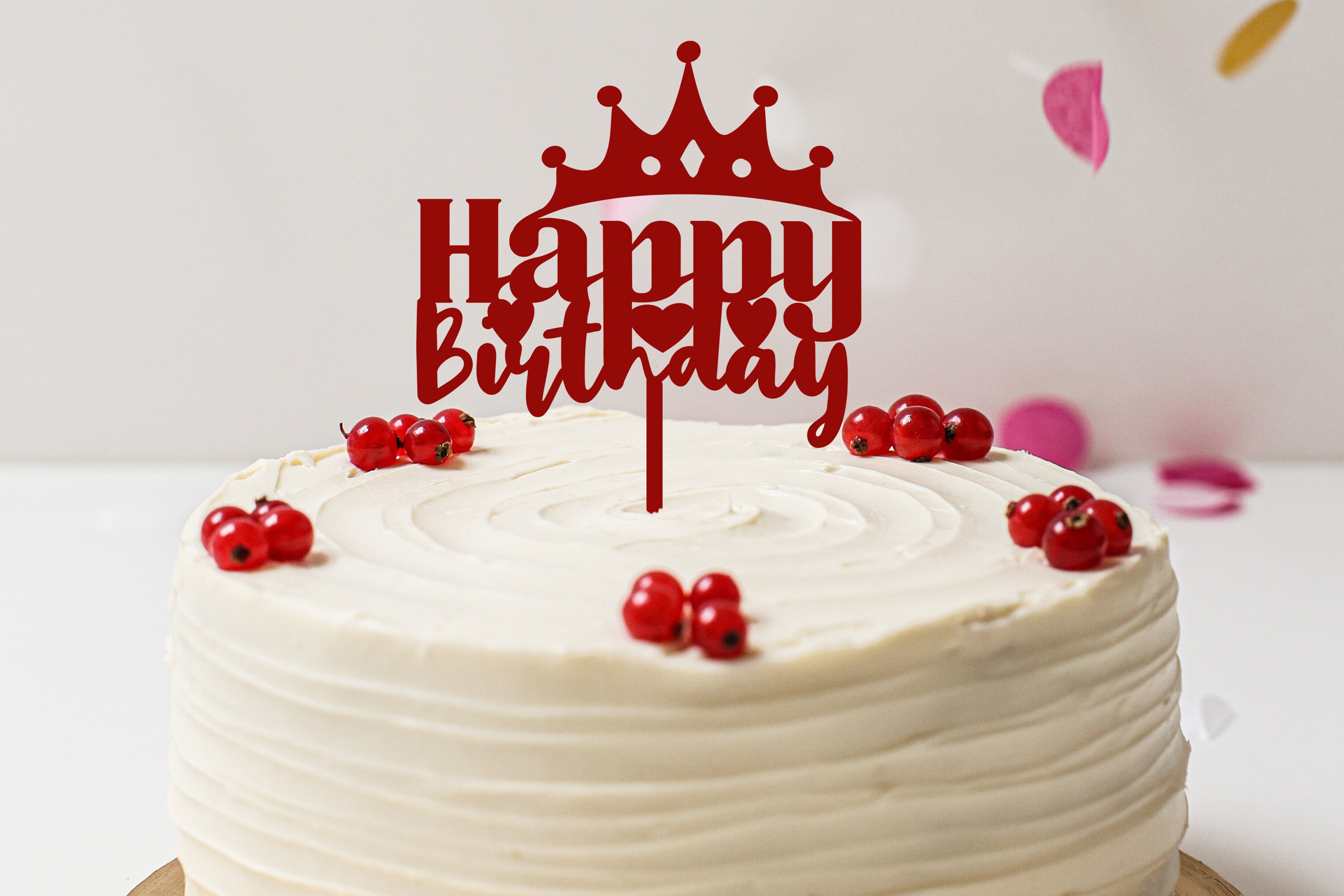Birthday Cake Topper SVG, Birthday Cake Topper, Happy Birthday Cake SVG ...