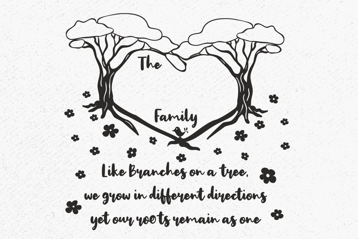 Family Tree Branches SVG, Roots SVG, Family Home Decor, Farmhouse Wall ...