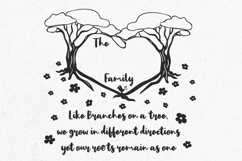 Family Tree Branches SVG, Roots SVG, Family Home Decor, Farmhouse Wall ...