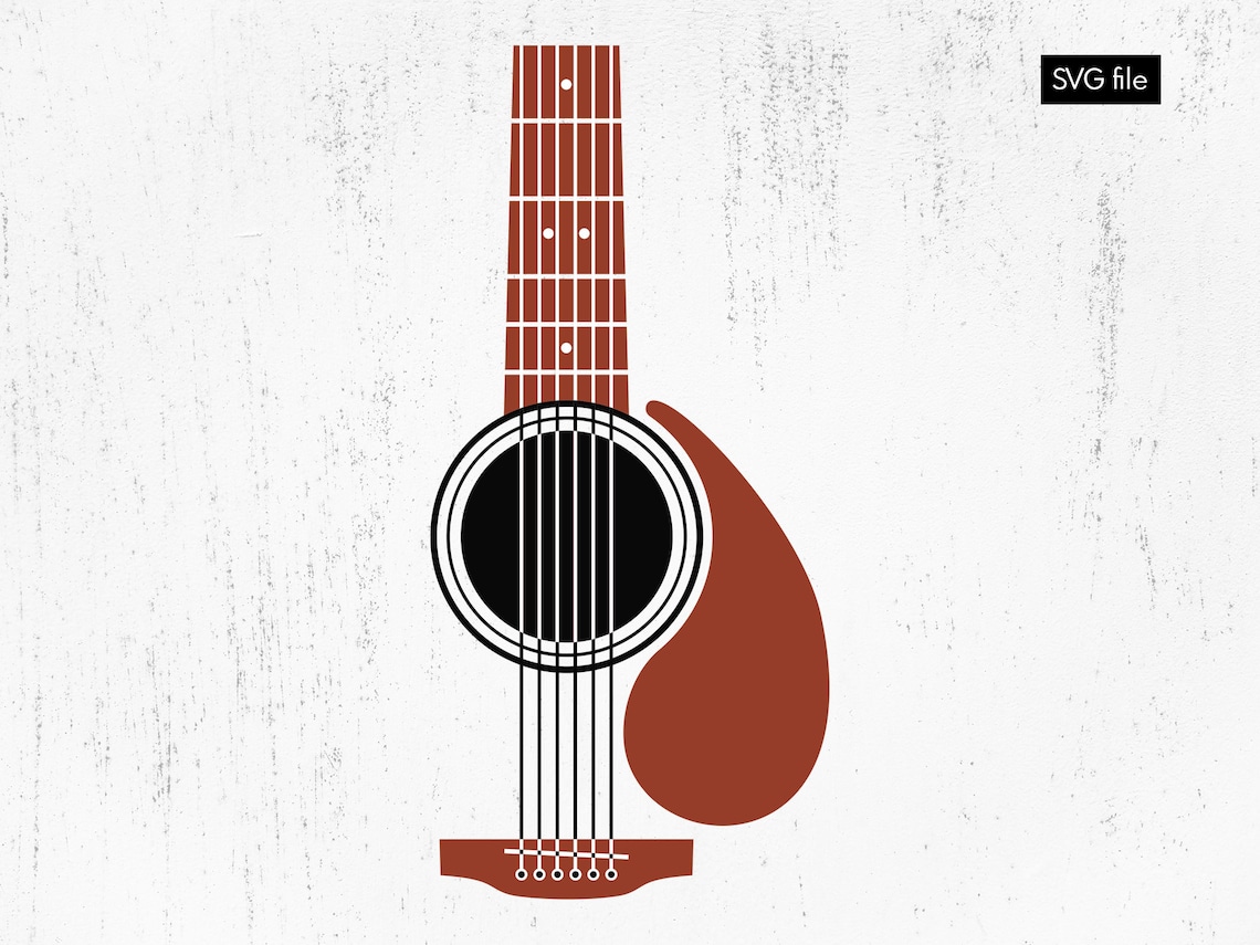 Acoustic Guitar Svg, Acoustic Svg, Guitar, Guitar Clipart, Guitar ...