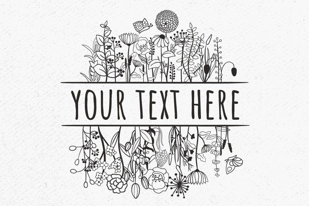 Floral Border Svg, Floral Frame Bundle Svg, Flower Border Svg, Floral ...