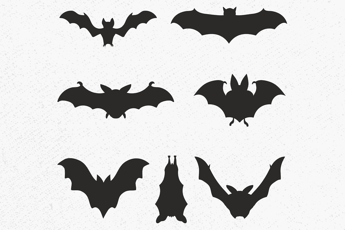 Bat Bundle Svg, Bat Clipart, Bat Cricut SVG, Bat Silhouette Svg, Flying ...