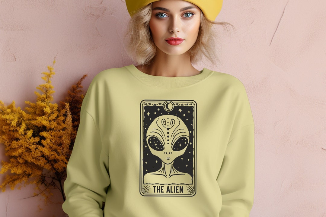 The Alien Tarot Card, Alien Card Svg, Alien Svg, Aliens Svg, Outer ...