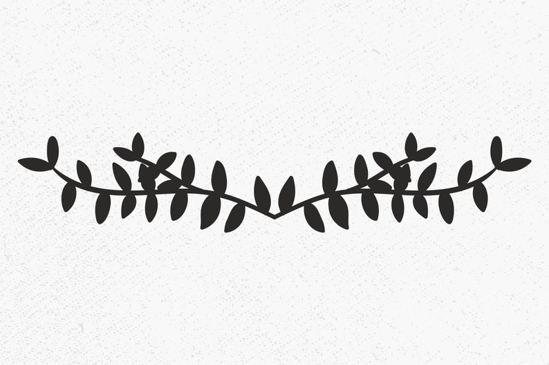 Greenery Leaf Divider SVG Bundle, Floral Border (digital Download ...
