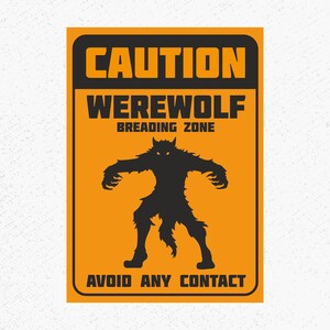 Werewolf Sign Svg, Howling Werewolf Gift, Funny Werewolf Gift, Sign for ...