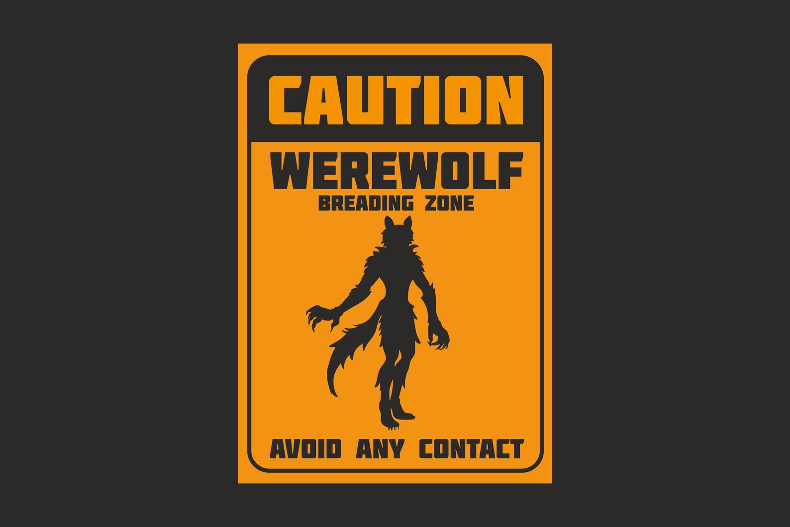 Werewolf Sign Svg, Howling Werewolf Gift, Funny Werewolf Gift, Sign for ...