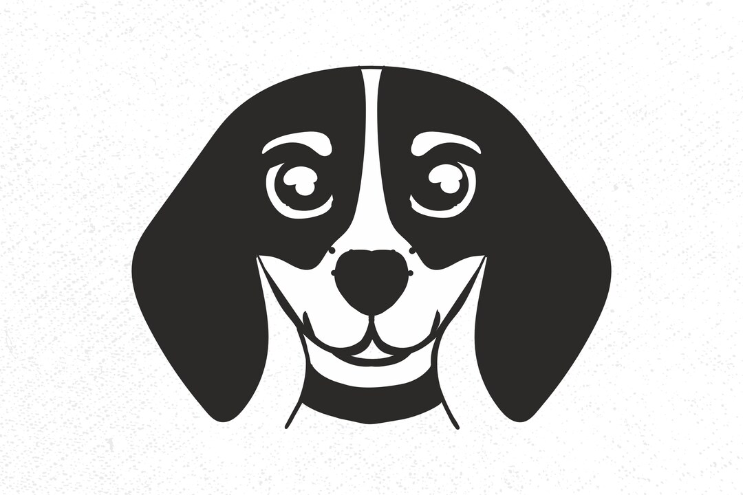 Beagle Dog Head SVG Clipart, Vector Files - Etsy