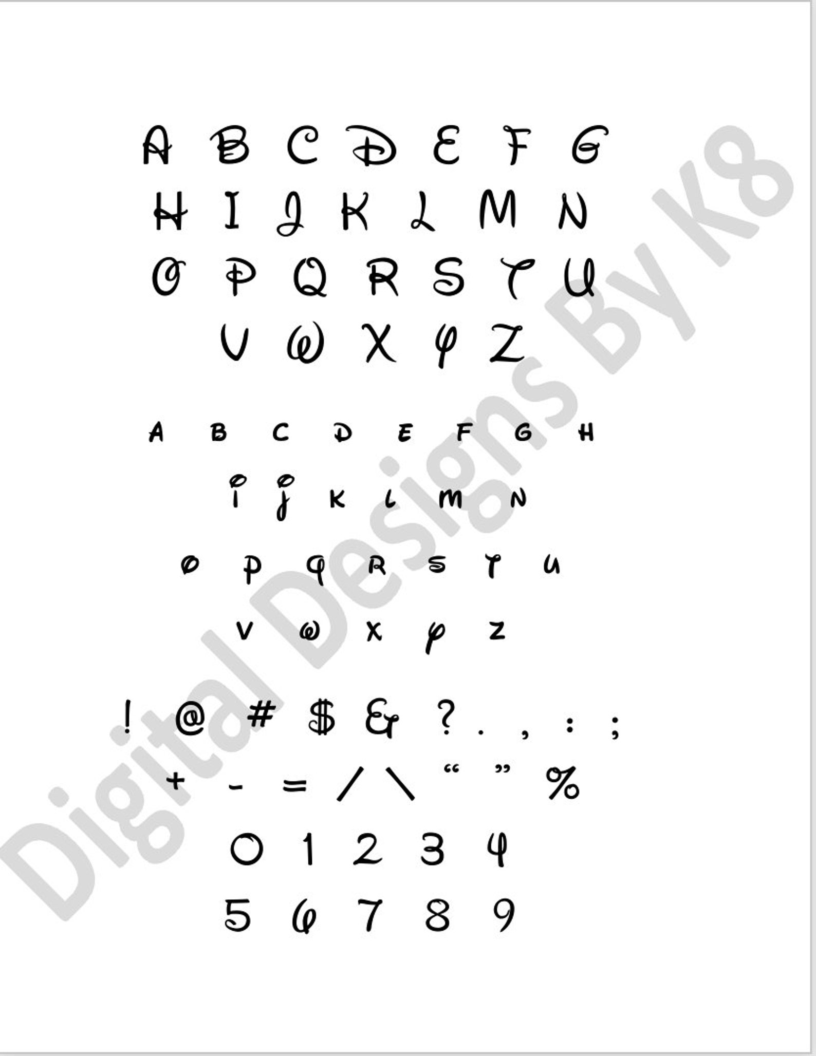 Mickey Mouse Font Svg, Font SVG, Mouse Font SVG, Mouse Alphabet SVG ...