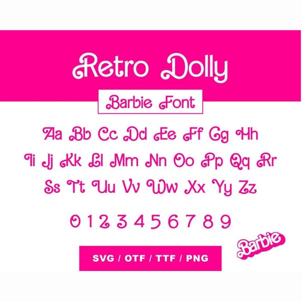 Barbie Font Svg File - Etsy Australia