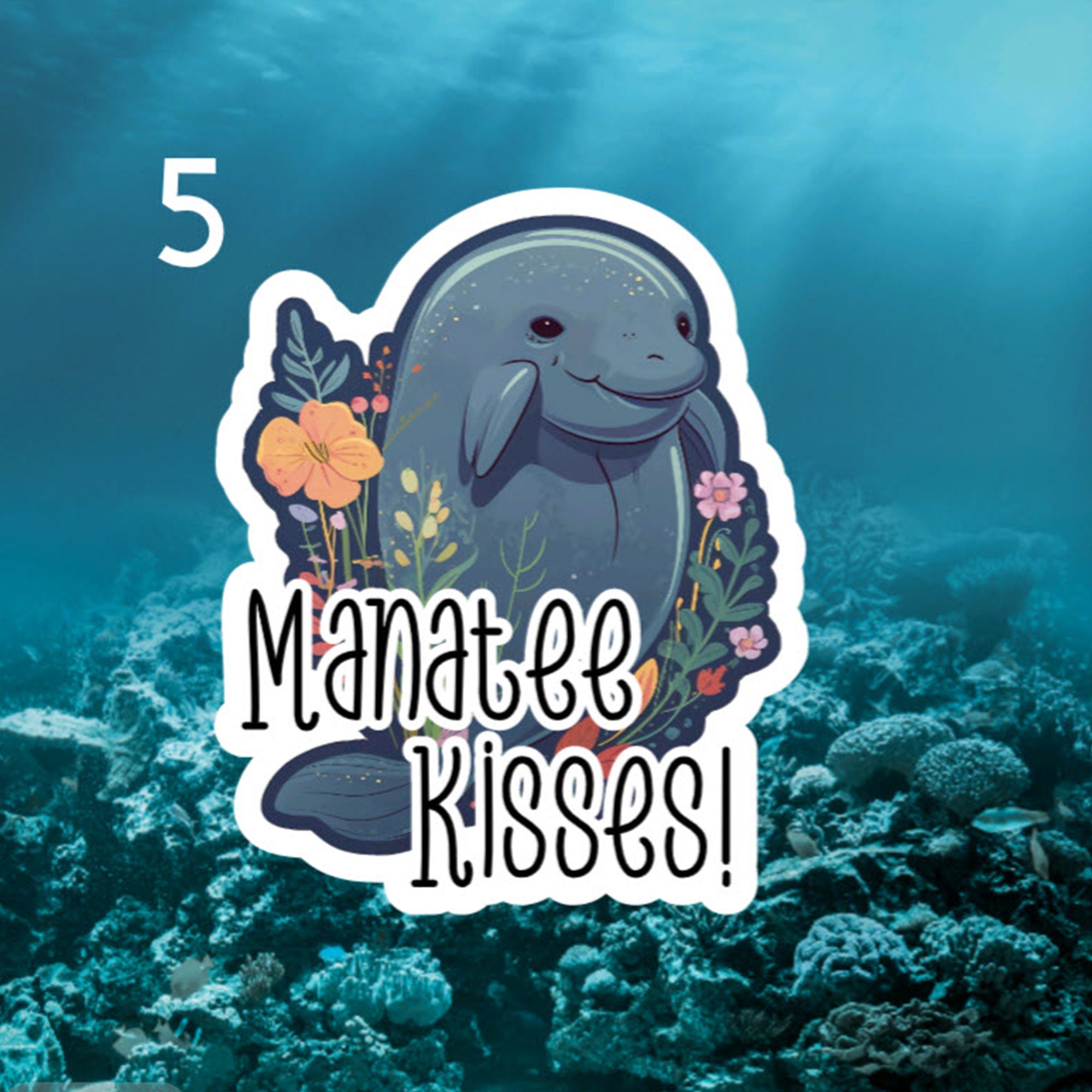 Funny Manatee Stickers Vinyl Water Resistant - Etsy