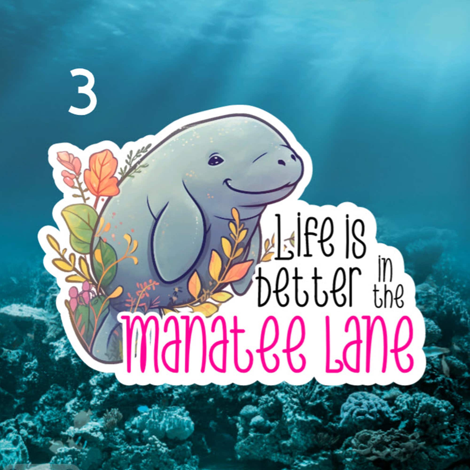 Funny Manatee Stickers Vinyl Water Resistant - Etsy