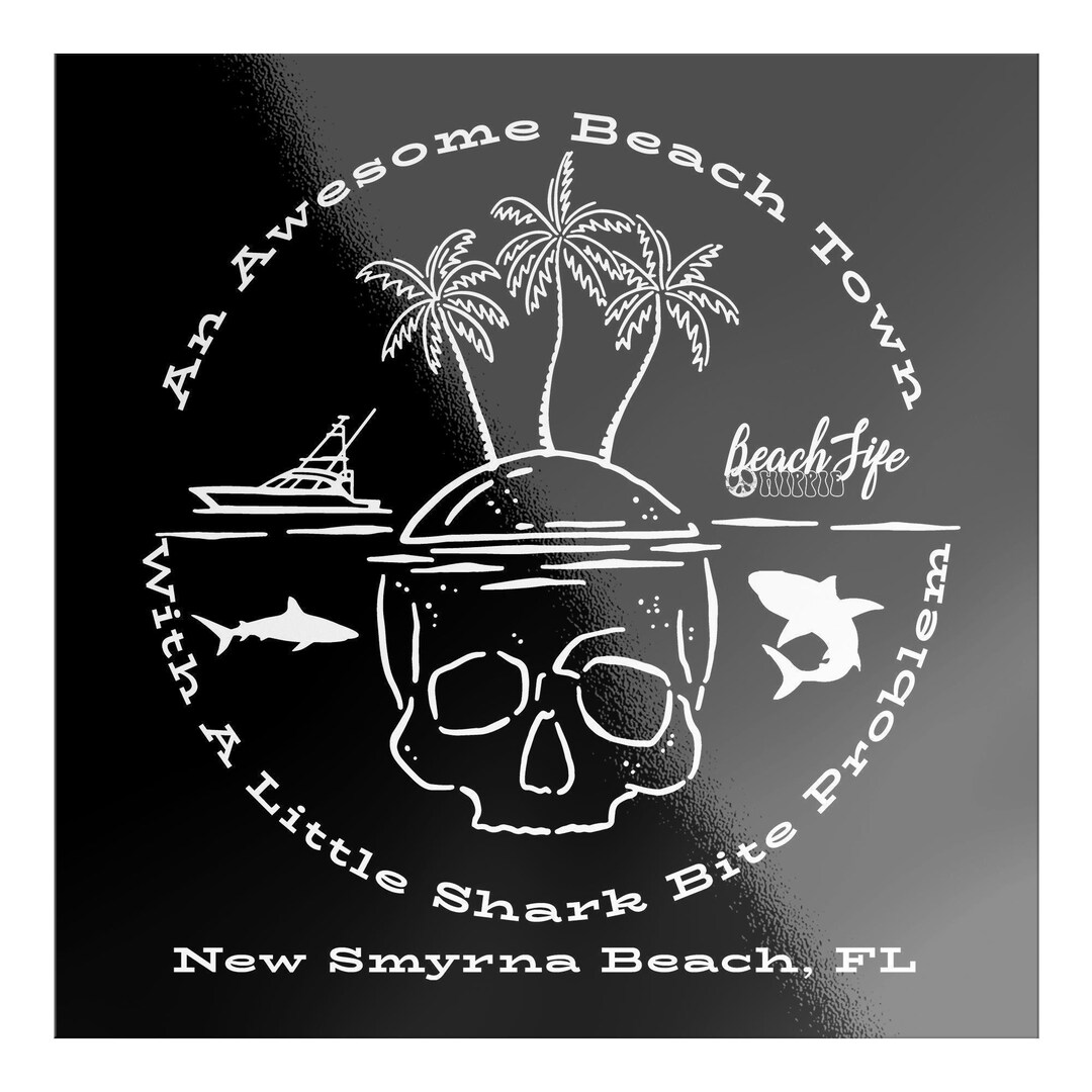 An Awesome Beach Town NSB Square Vinyl Auto Car Decal Sticker - Etsy