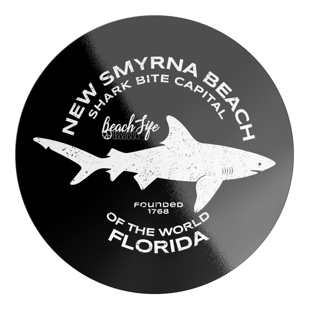 Shark Bite Capital NSB Round Vinyl Auto Car Decal Sticker - Etsy