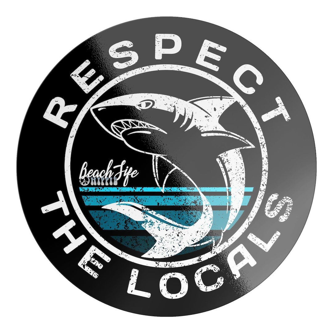 Respect the Locals Shark Vinyl Auto Car Decal Sticker - Etsy