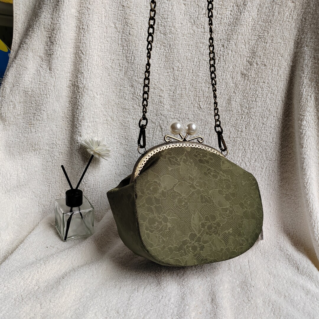 Original Dark Green Vintage Chinese Style Qipao Bag Hanfu Handheld ...