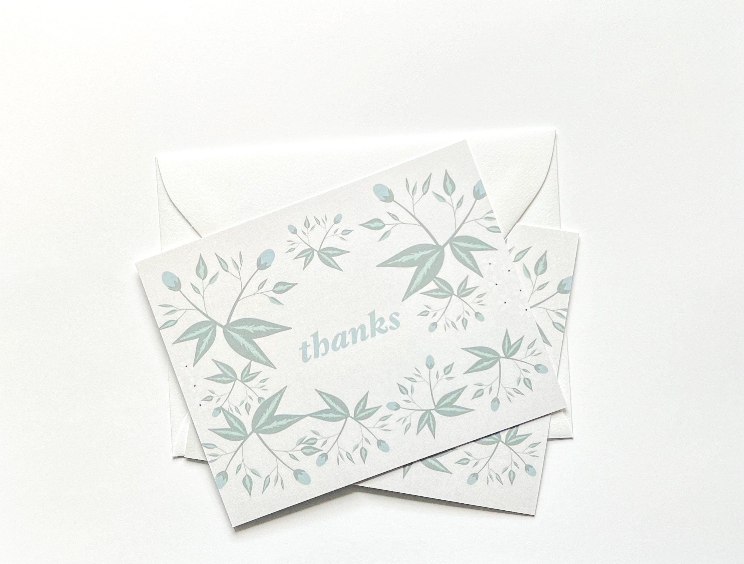 Neutral Thank You Cards With Flowers - Etsy