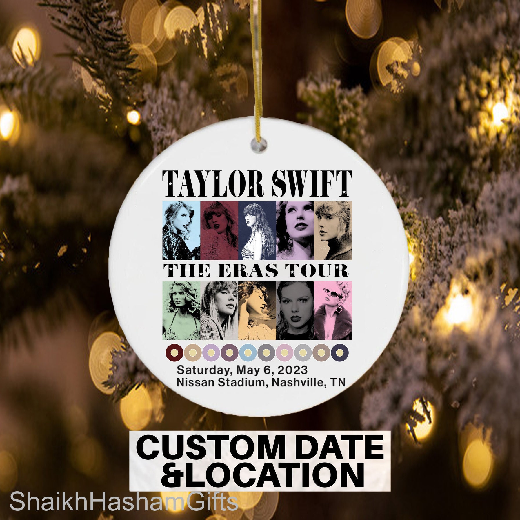 Personalized Merry Swiftmas The Eras Tour Taylor Christmas Ornament ...