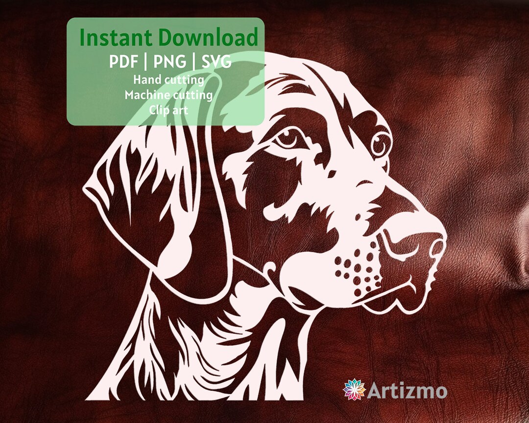 German Shorthaired Pointer Template | PDF and PNG for Hand Cutting | SVG for Machine Cut With ...