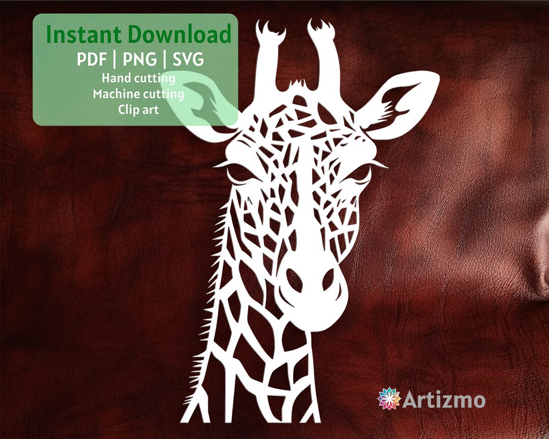 Giraffe Template | Kids Paper Cut | SVG for Machine Cut With Cricut and ...