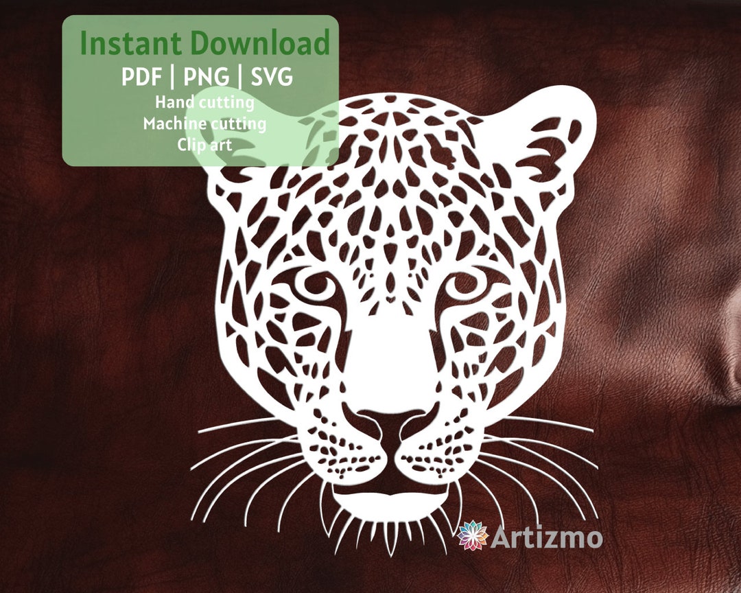 Leopard Template | Kids Paper Cut | SVG for Machine Cut With Cricut and ...