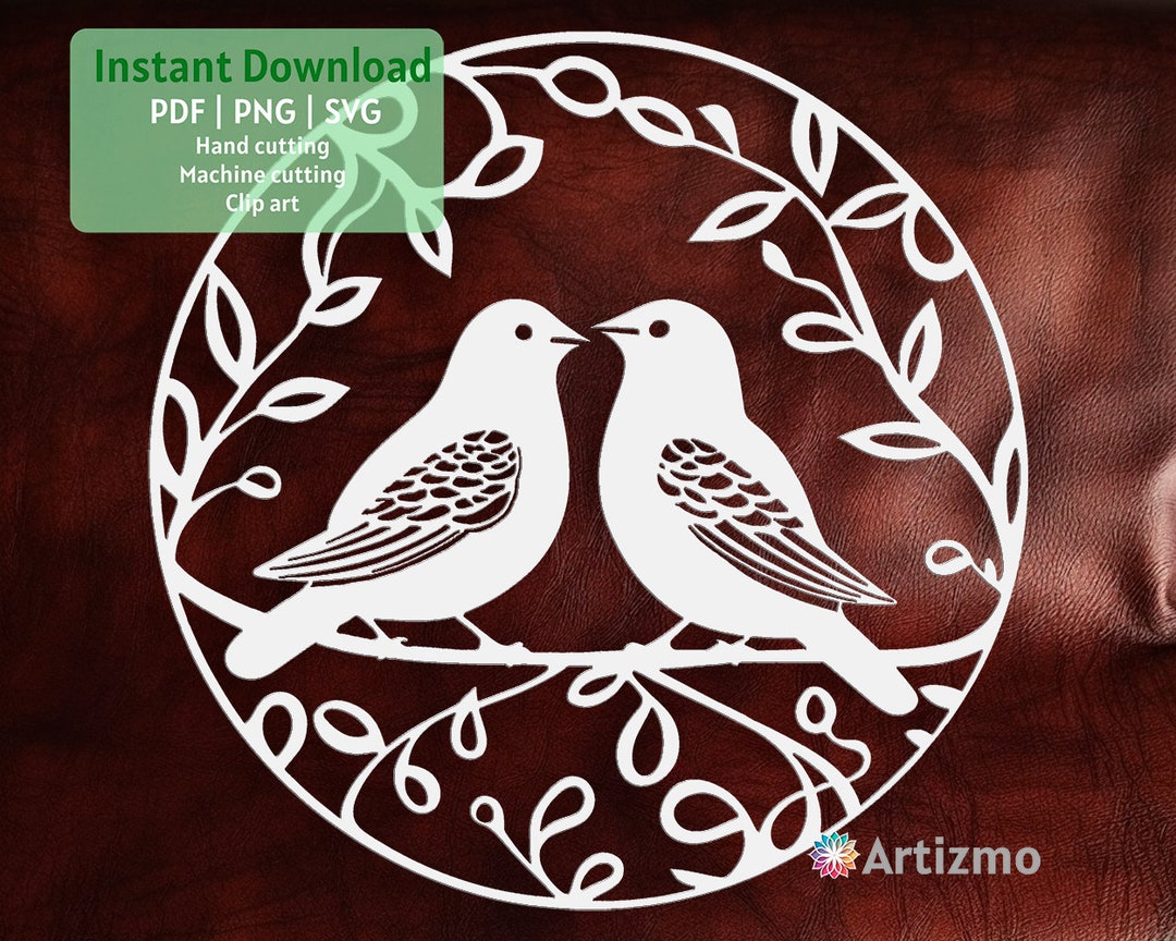 Sparrows Template | PDF and PNG for Hand Cutting | SVG for Cricut and ...