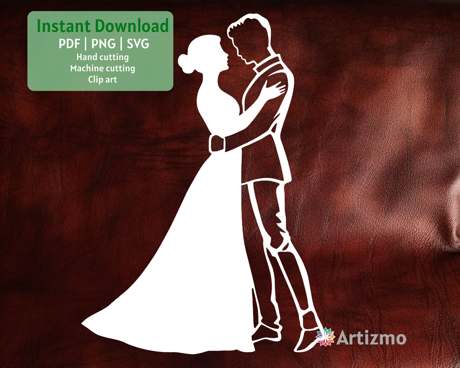 Bride and Groom Template | PDF and PNG for Hand Cutting | SVG for ...