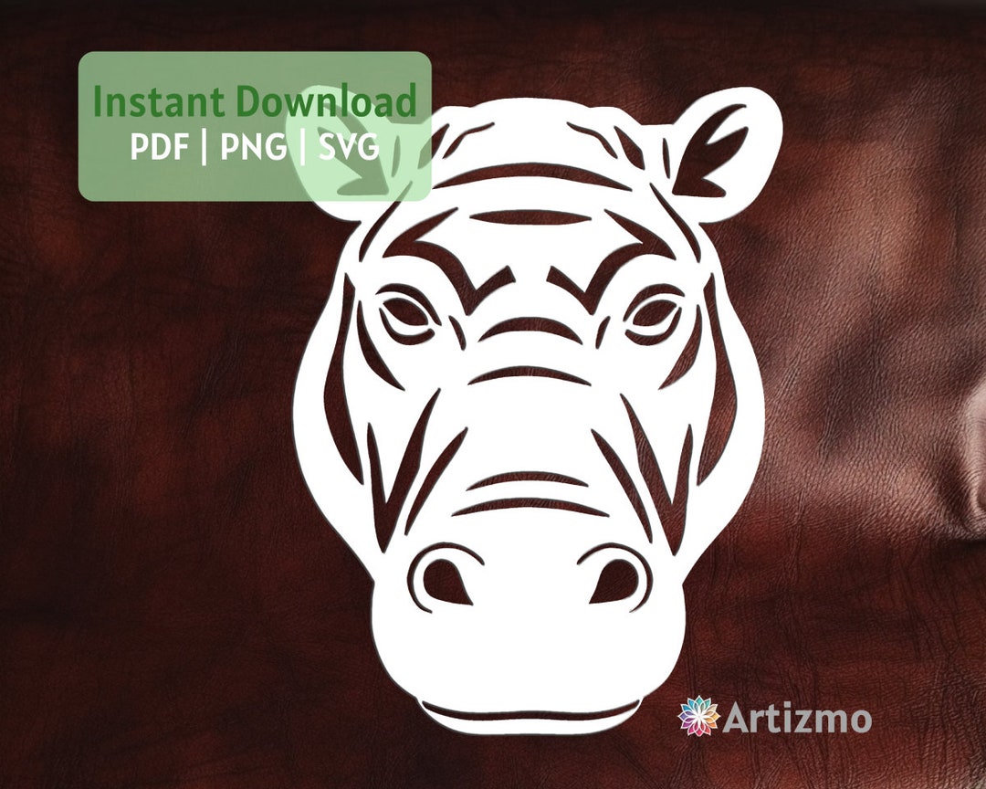 Hippo Template | Kids Paper Cut | PDF and PNG for Hand Cutting | SVG ...